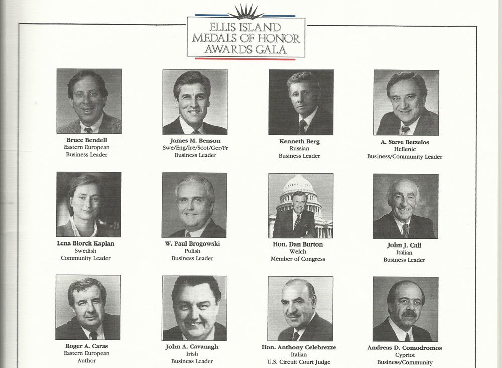 Ellis Island Medals Of Honor | Blog | Bruce Bendell